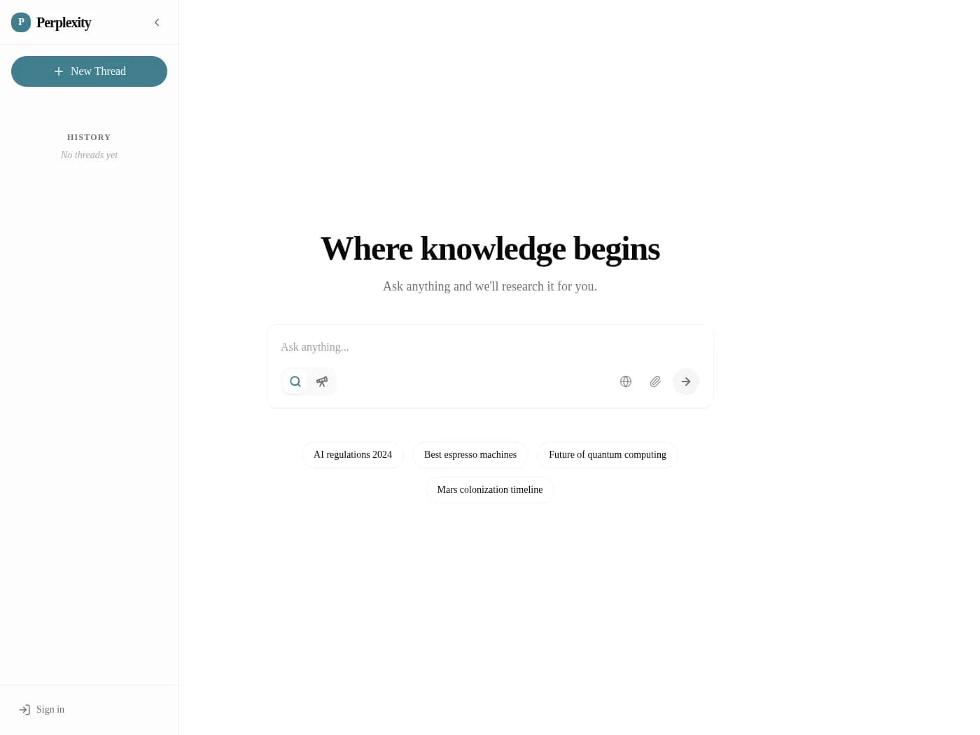 Perplexity-Style Search