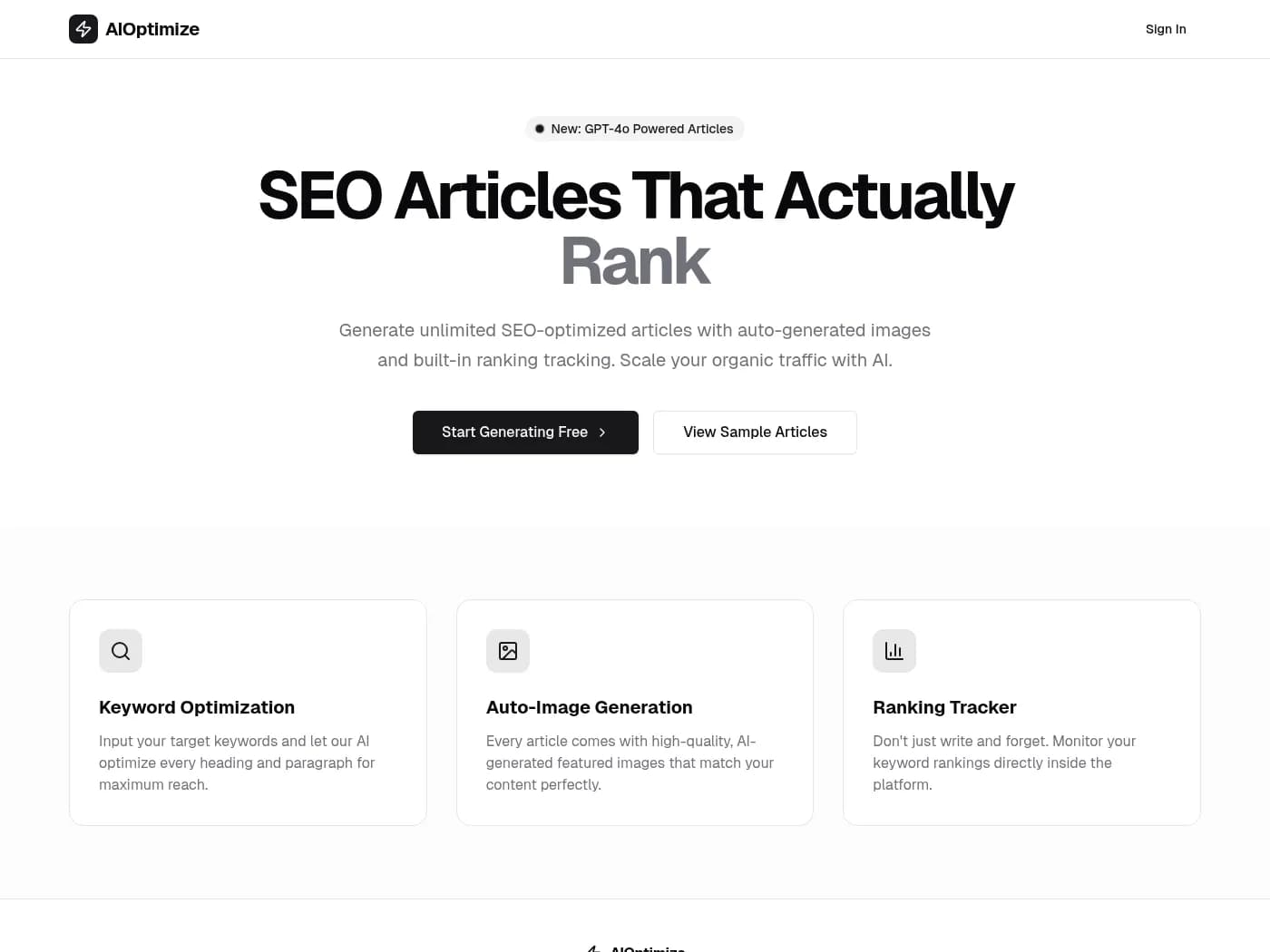 AIOptimize Content Platform