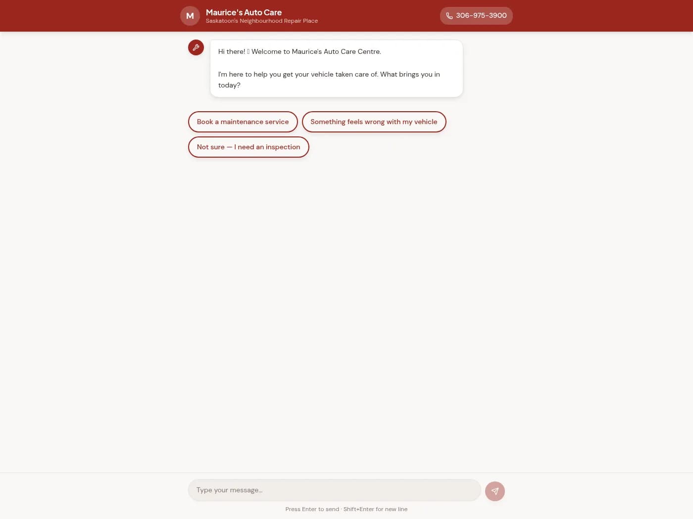 Maurice's AI Service Assistant