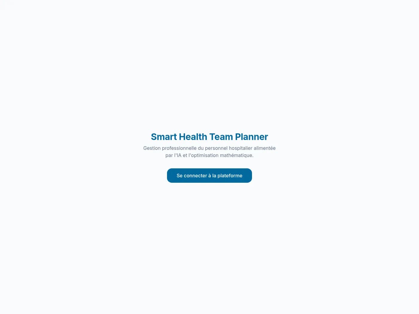 Smart Health Team Planner