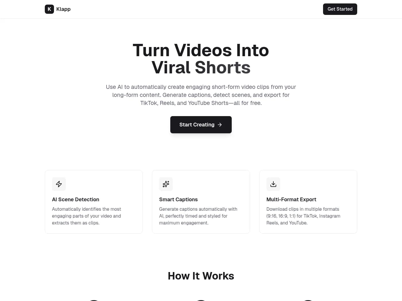 Klapp AI Shorts Maker
