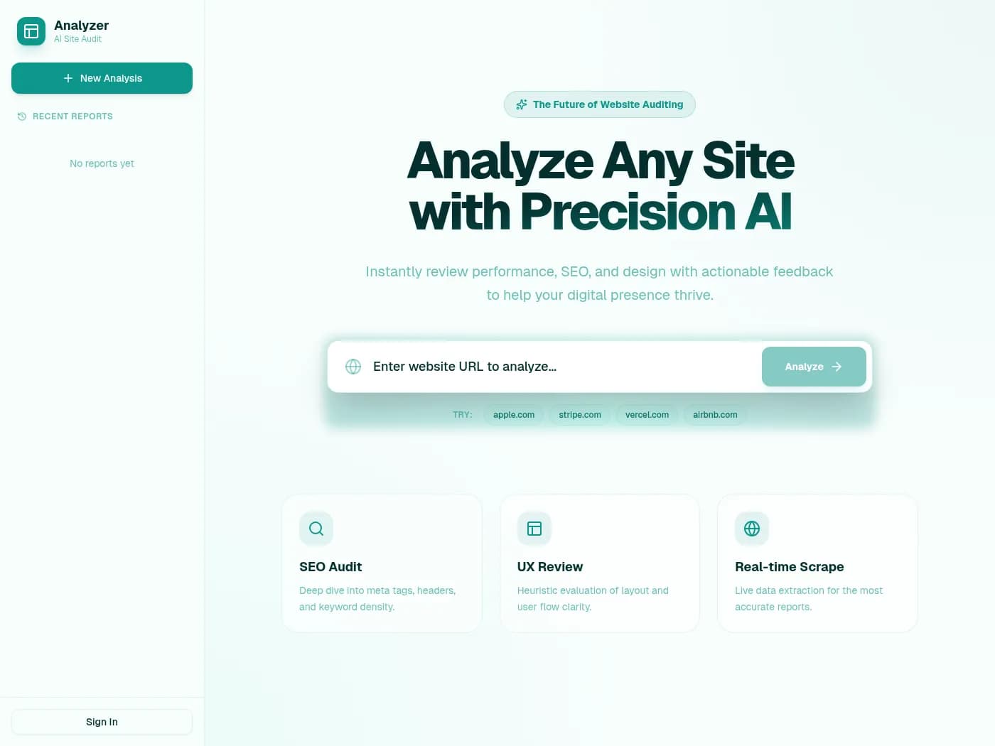 AI Site Analyzer