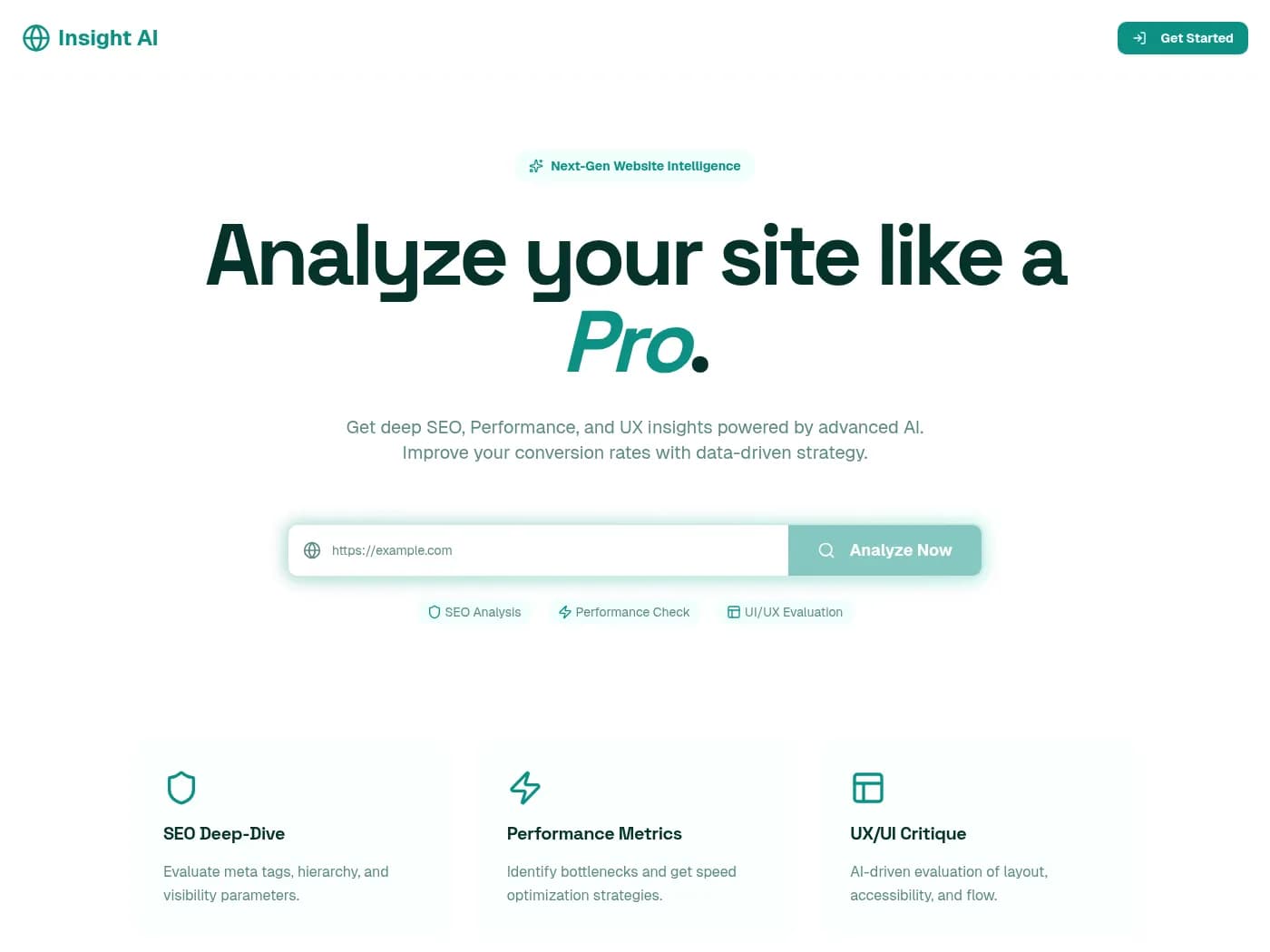 Insight AI Site Analyzer