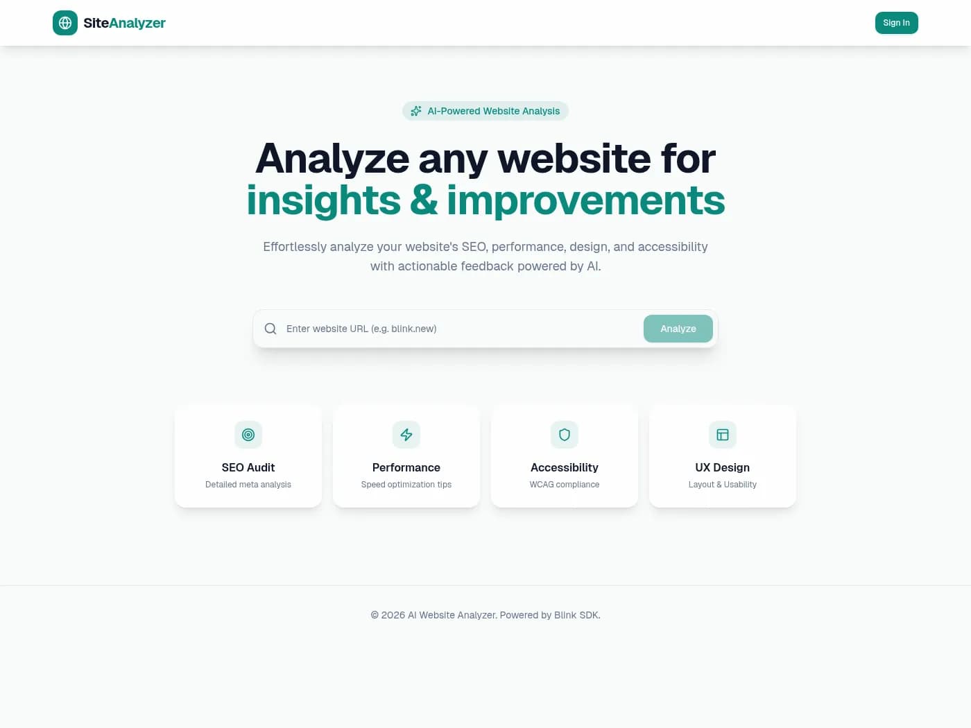 AI Website Analyzer