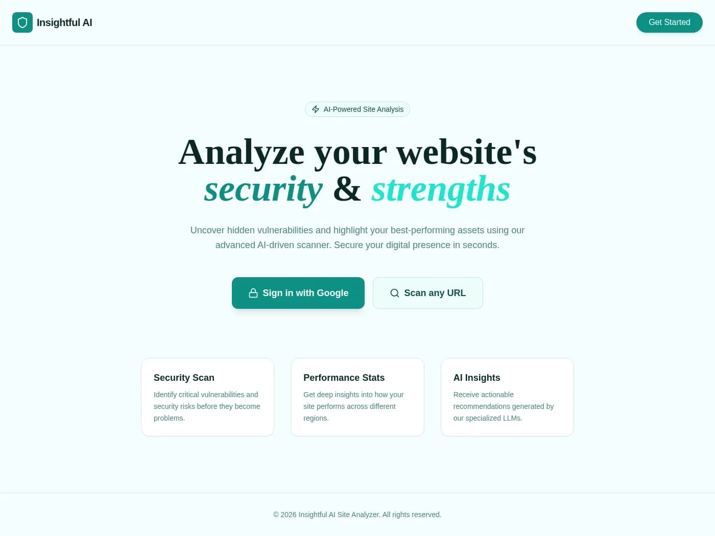 Insightful AI Site Analyzer