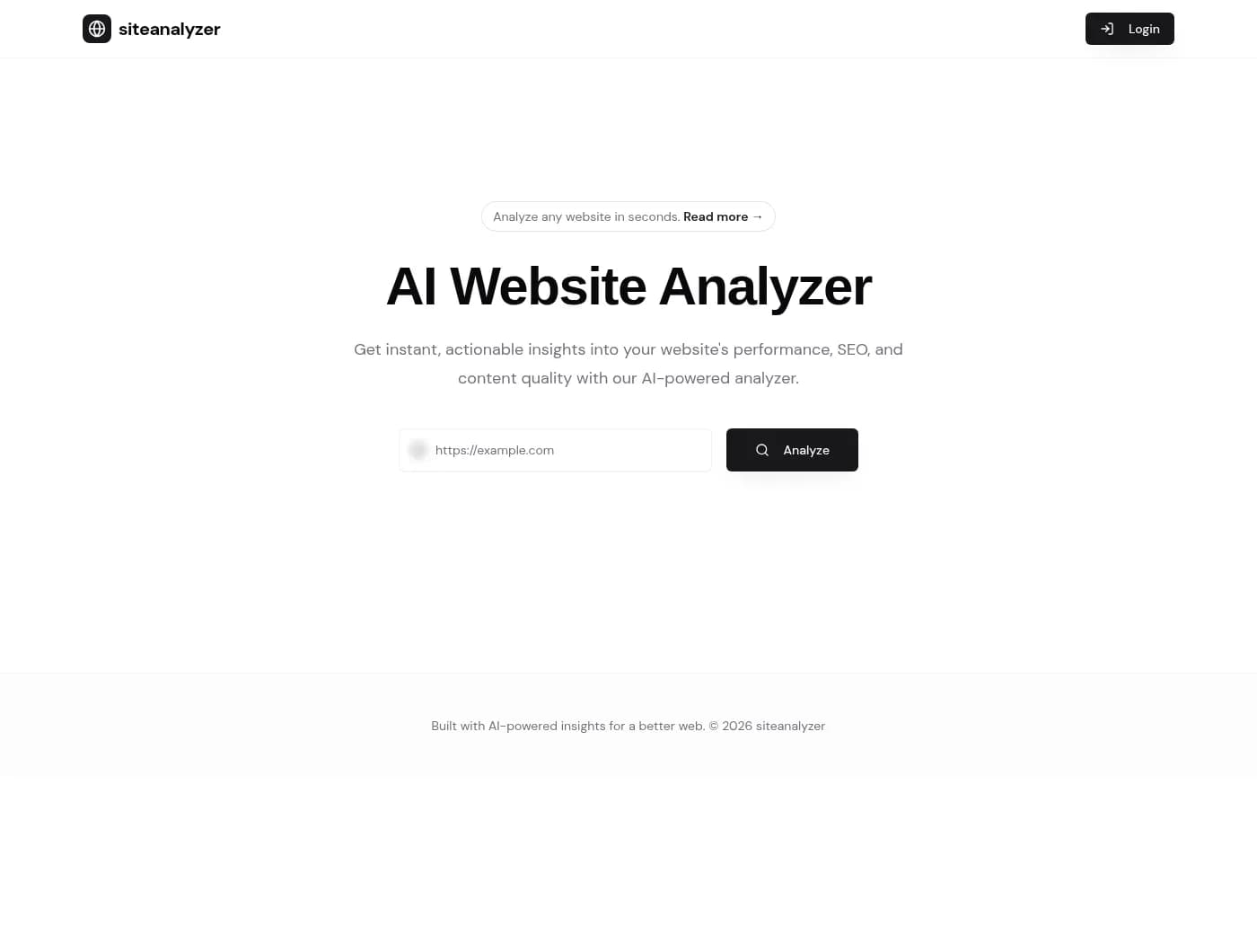 AI Website Analyzer