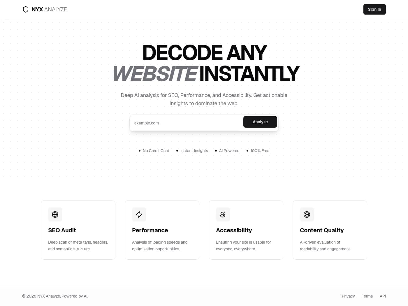 AI Website Analyzer