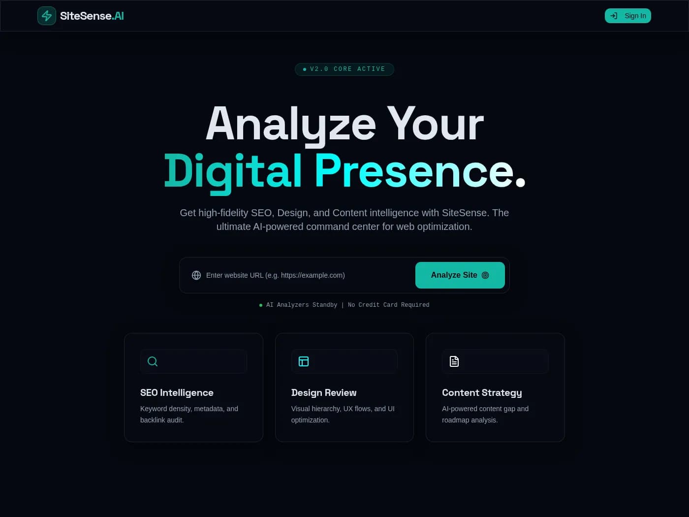 SiteSense AI Analyzer