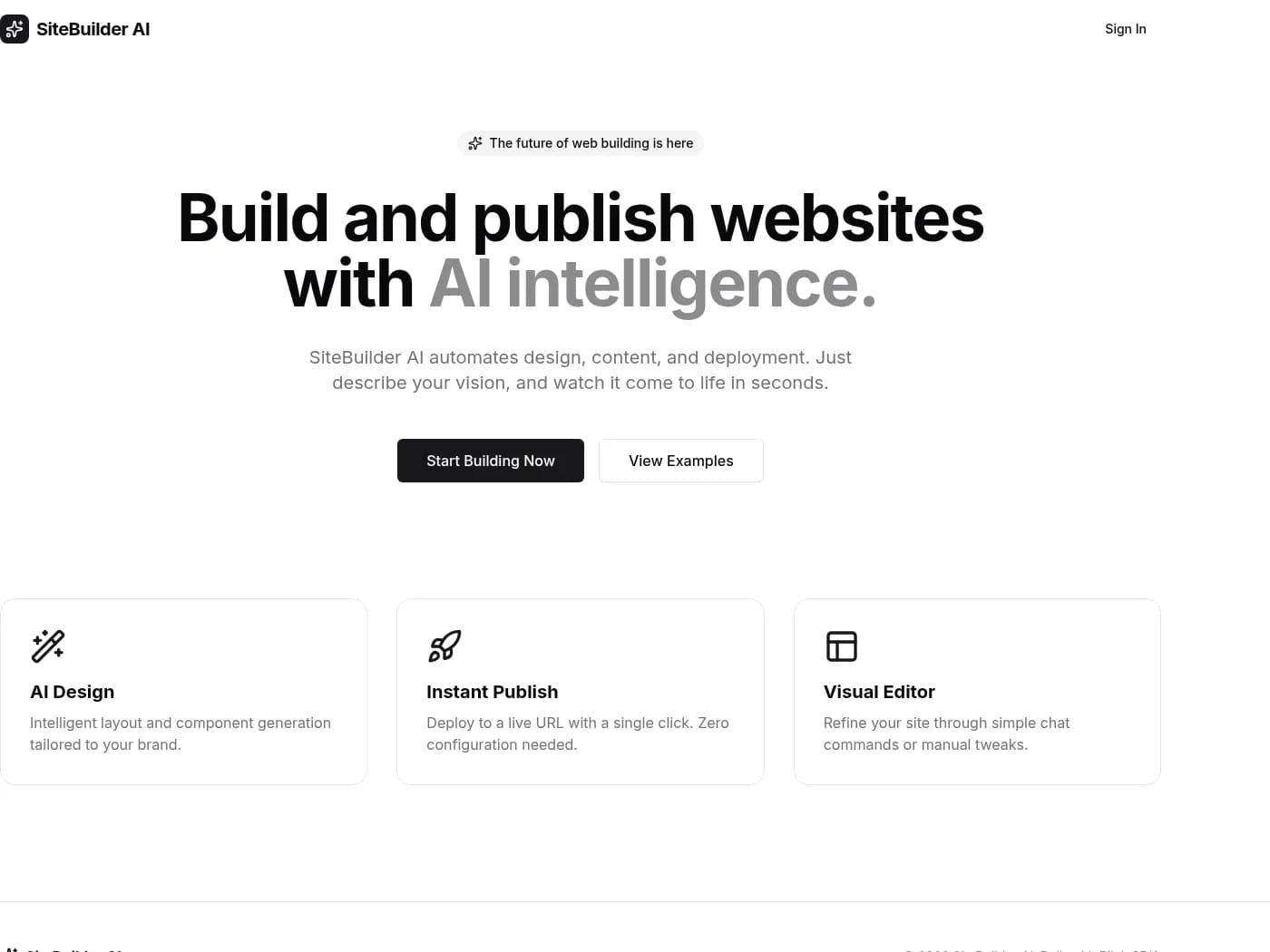 SiteBuilder AI