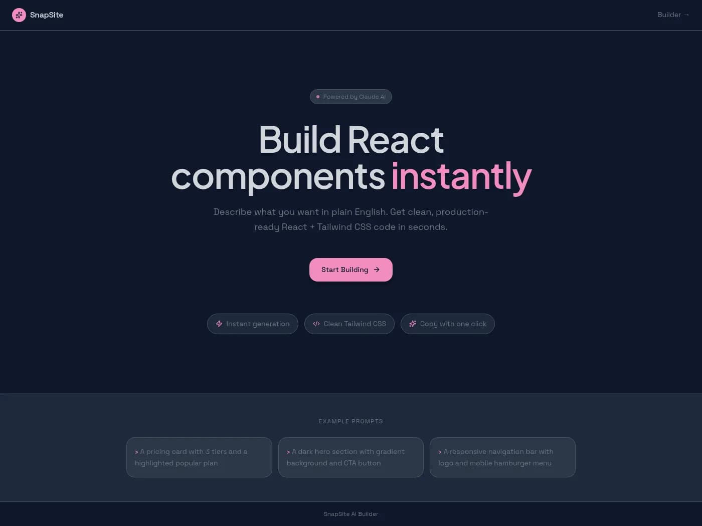 SnapSite AI Builder