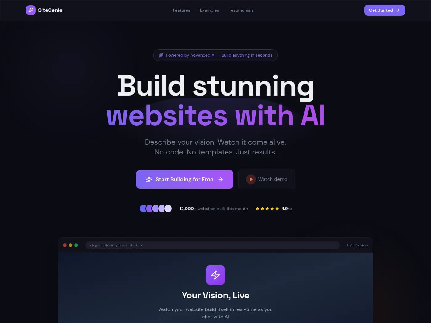 SiteGenie AI Builder