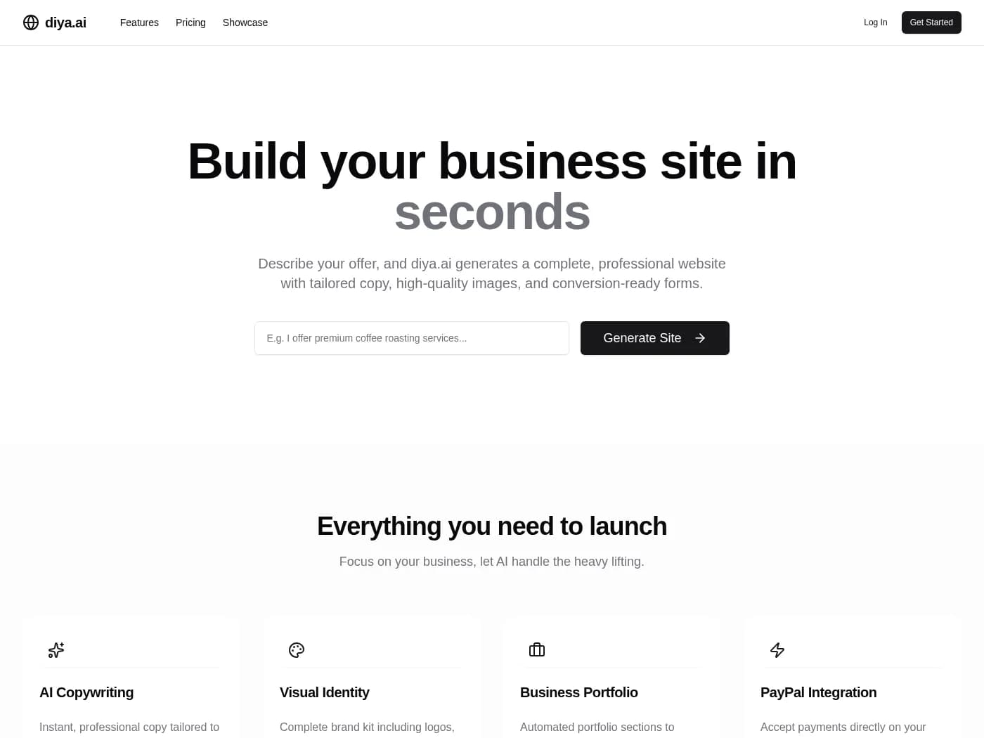 Diya AI Website Builder