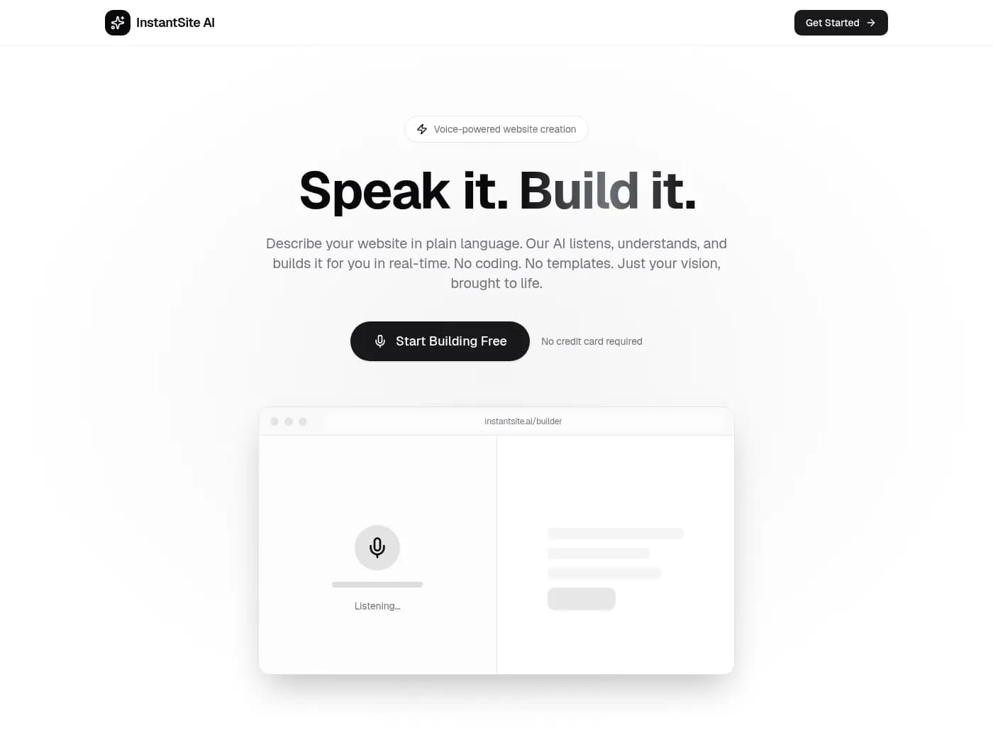InstantSite AI
