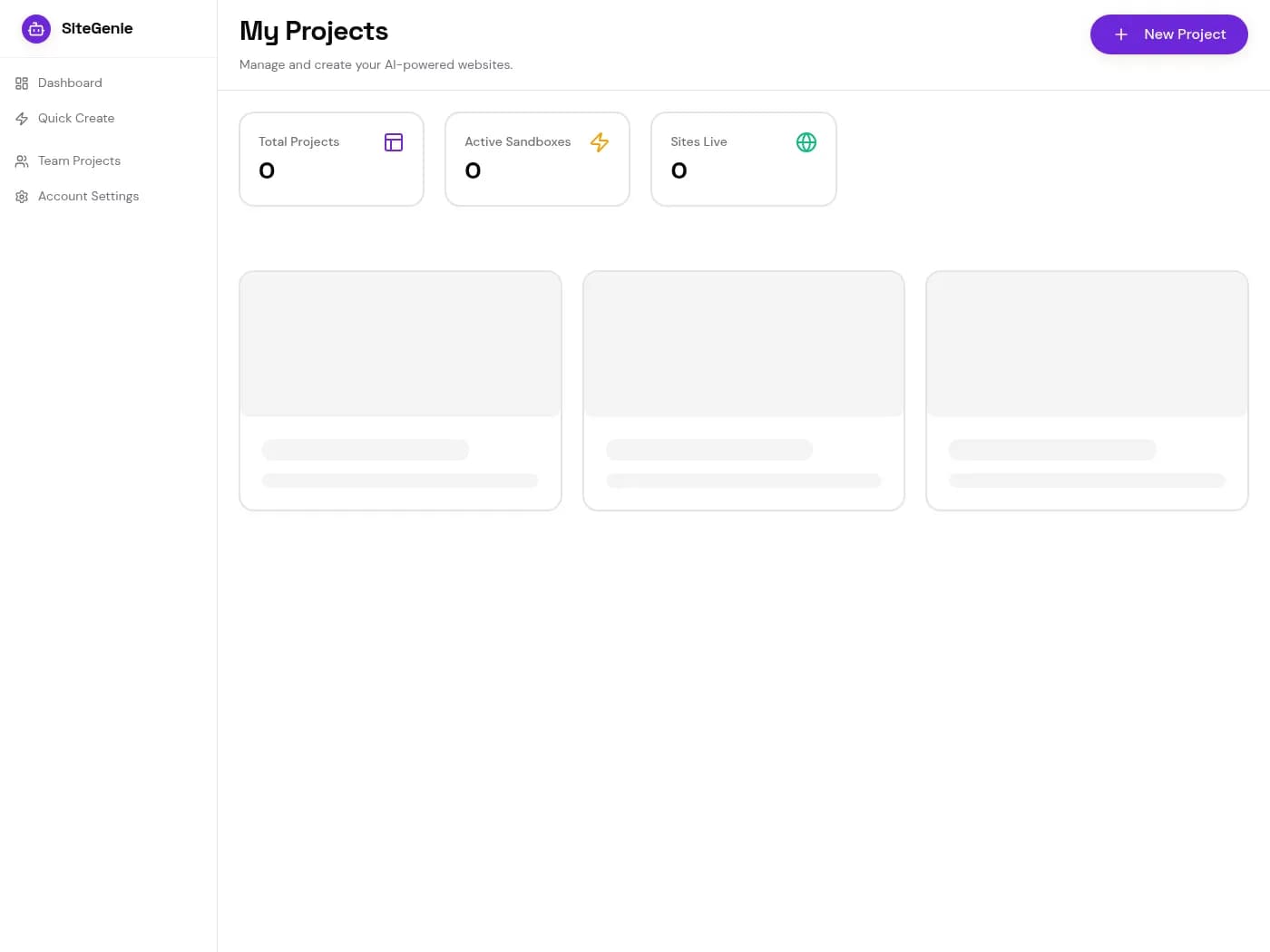 SiteGenie AI Creator