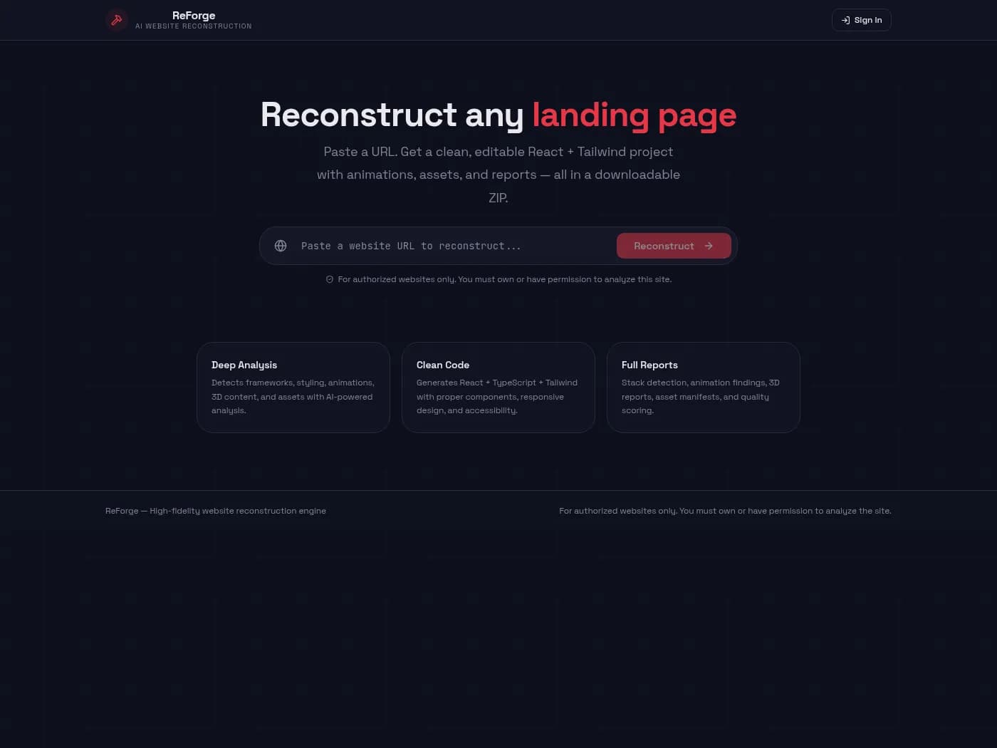 AI Site Rebuild Engine