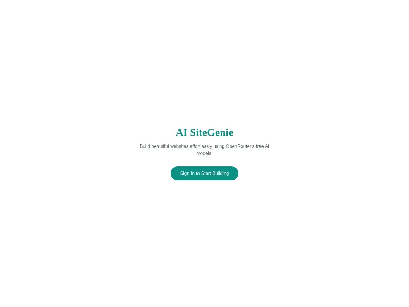 AI SiteGenie