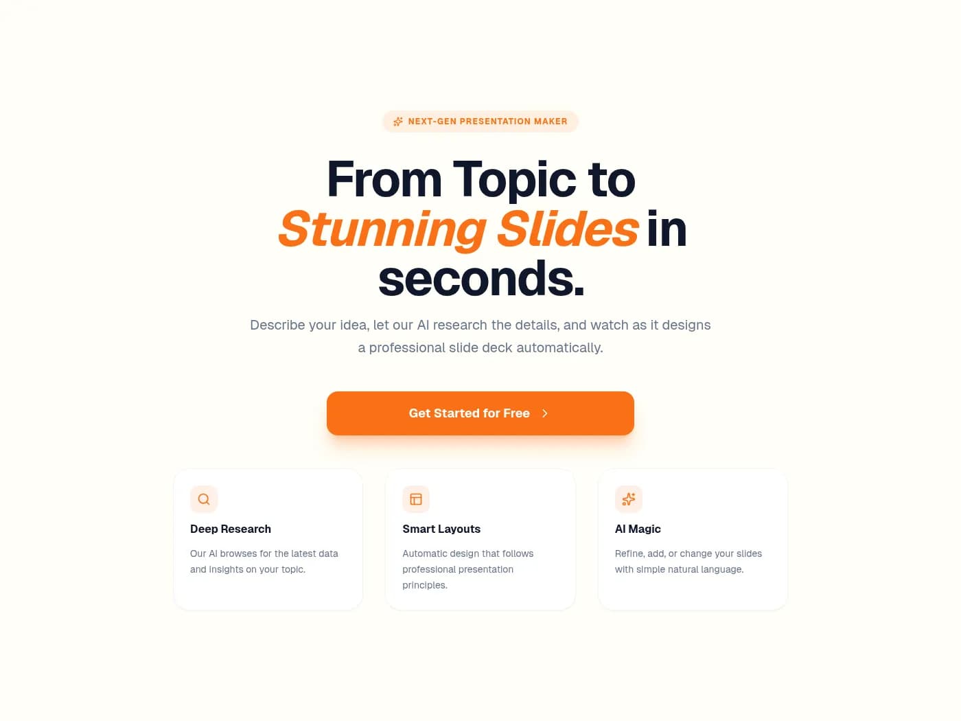 AI Topic Slide Maker