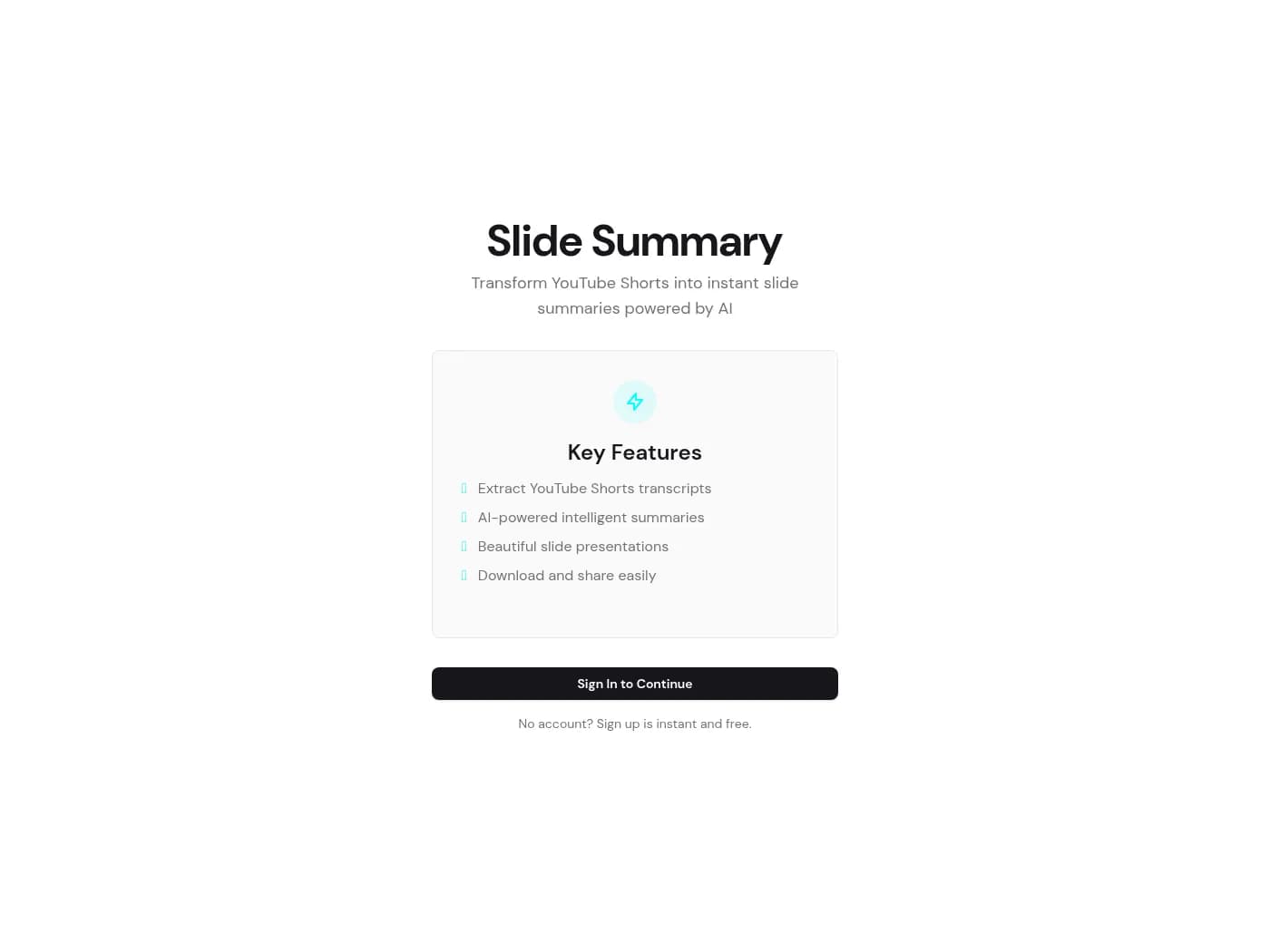 AI Slide Summary App
