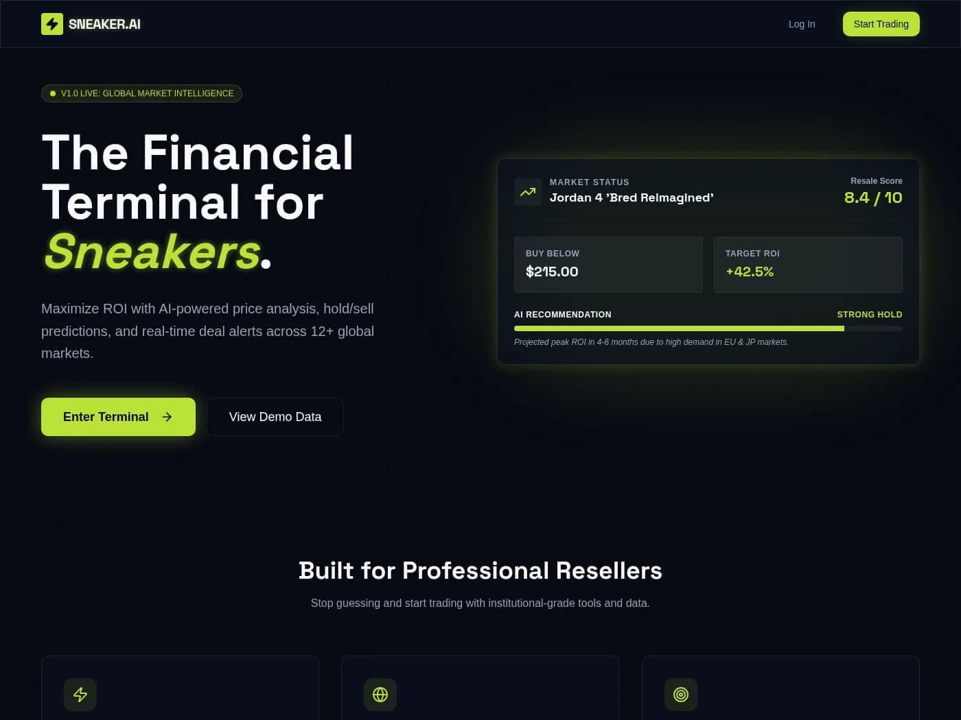 Sneaker AI Resale Hub
