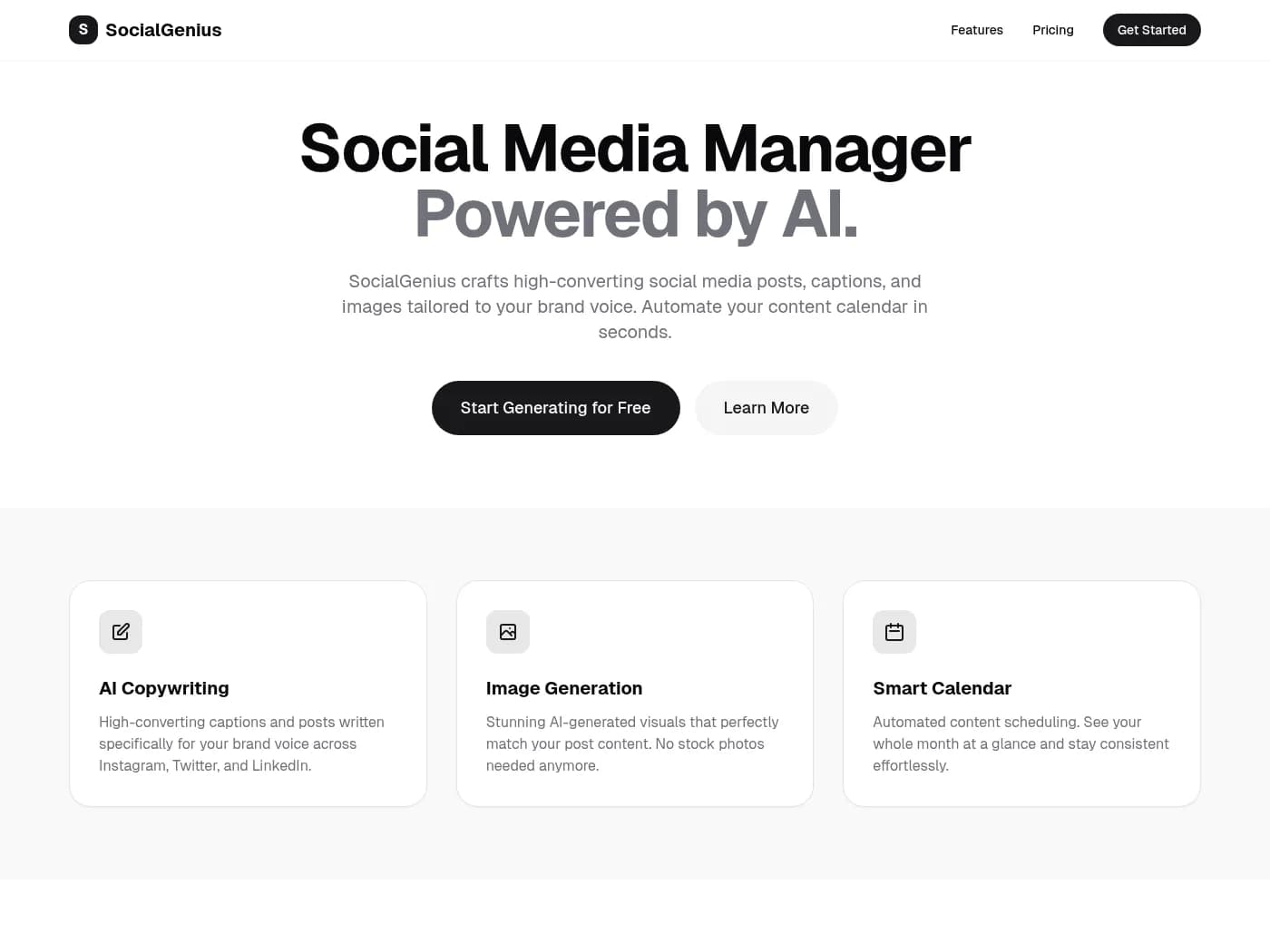 SocialGenius AI Manager