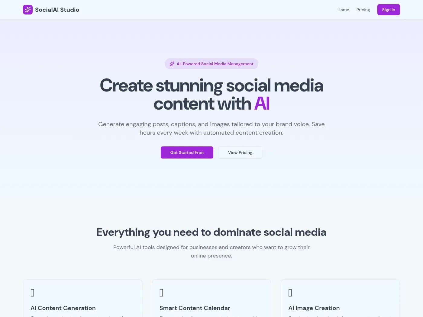 SocialAI Studio