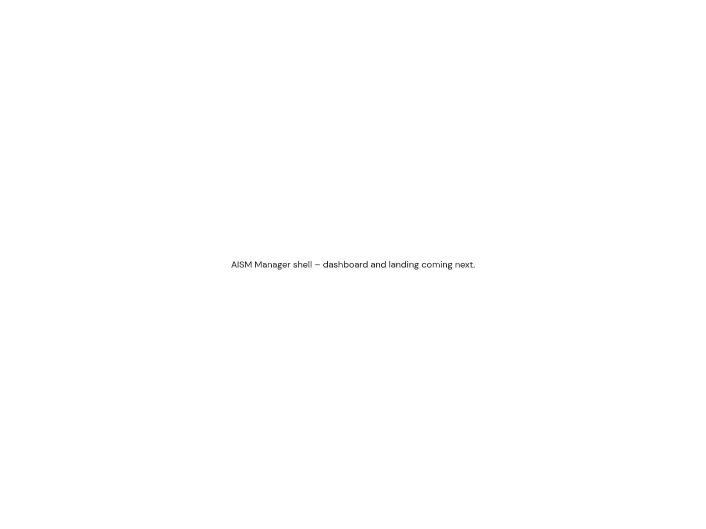 AISM Manager