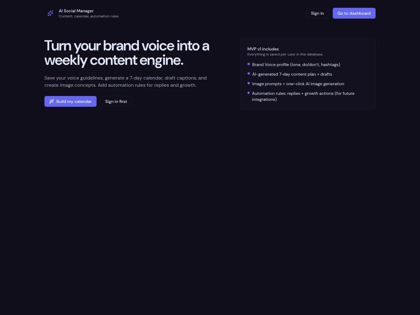 AI Social Manager SaaS