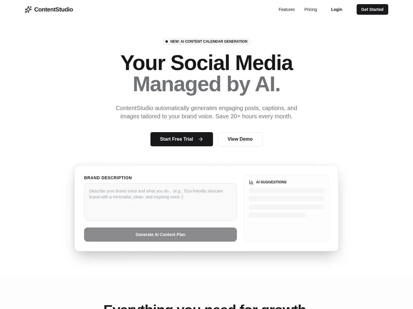 AI Social Content Studio