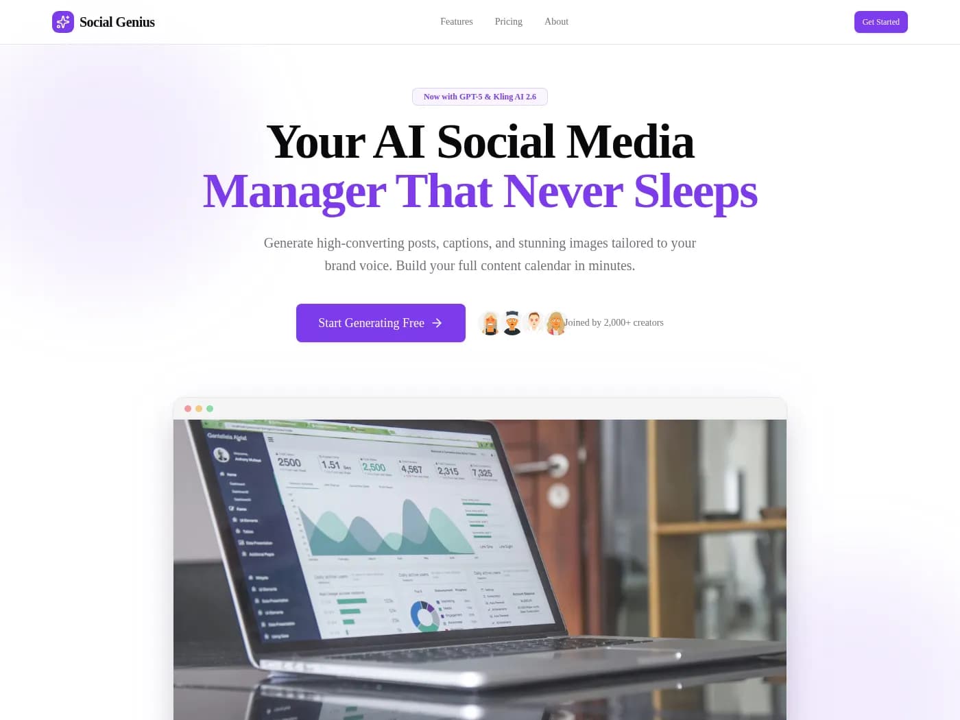 Generates social media posts