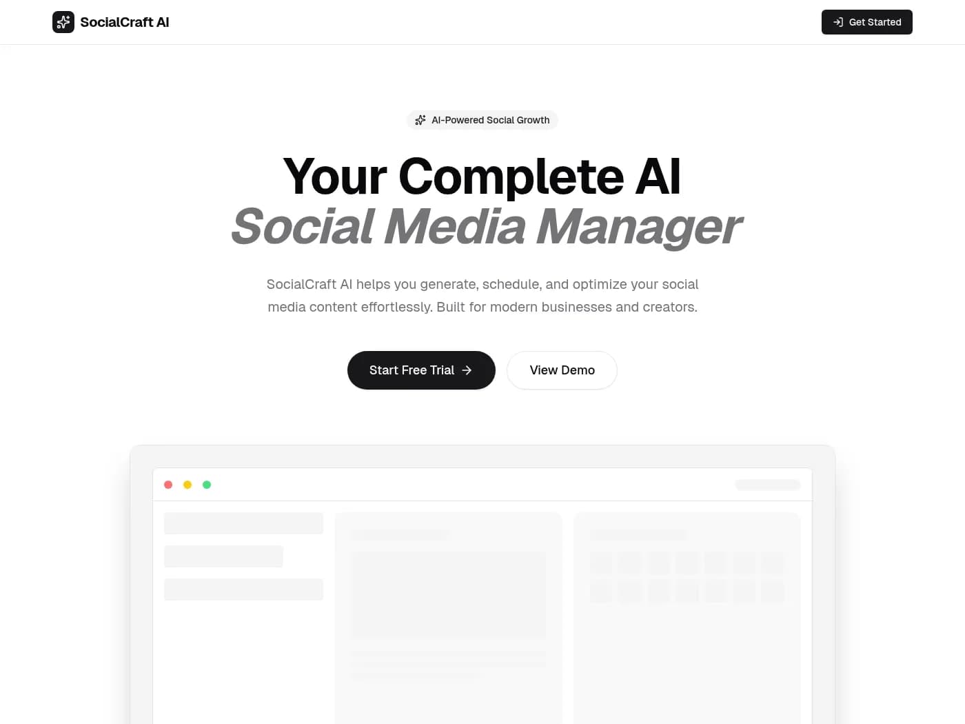 SocialCraft AI Manager