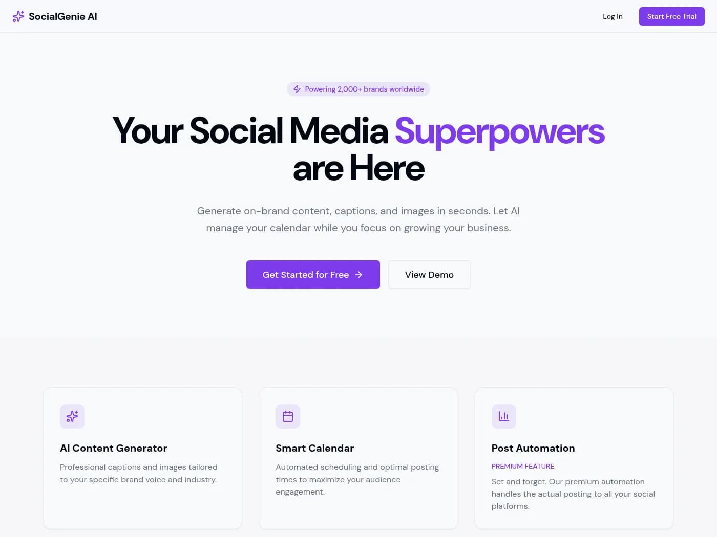 SocialGenie AI Manager