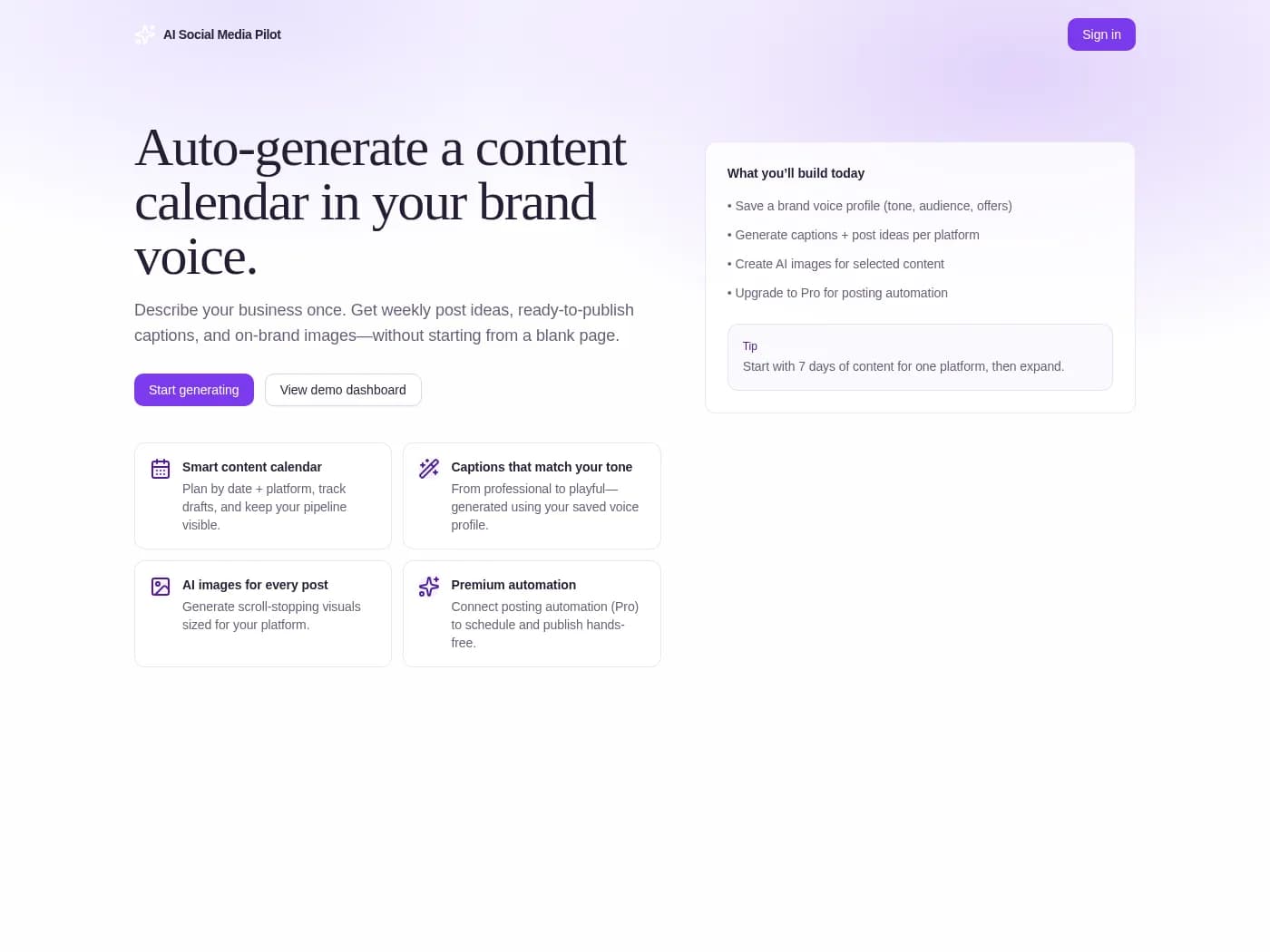 AI Social Media Pilot