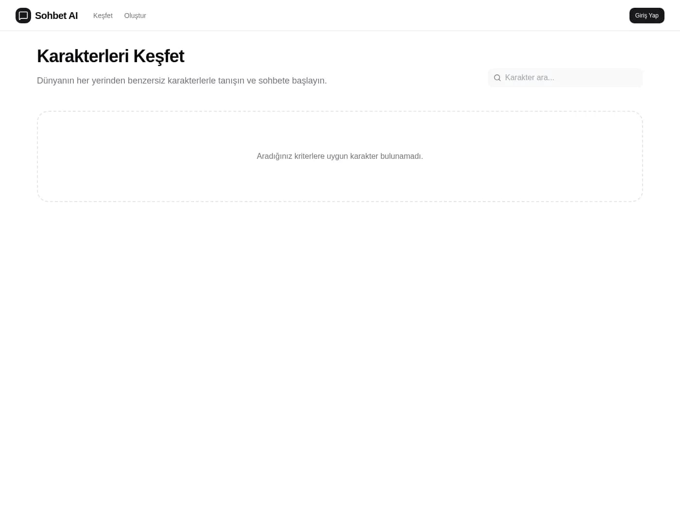 Sohbet AI Platformu