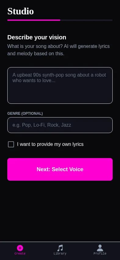 SongSmith AI Studio
