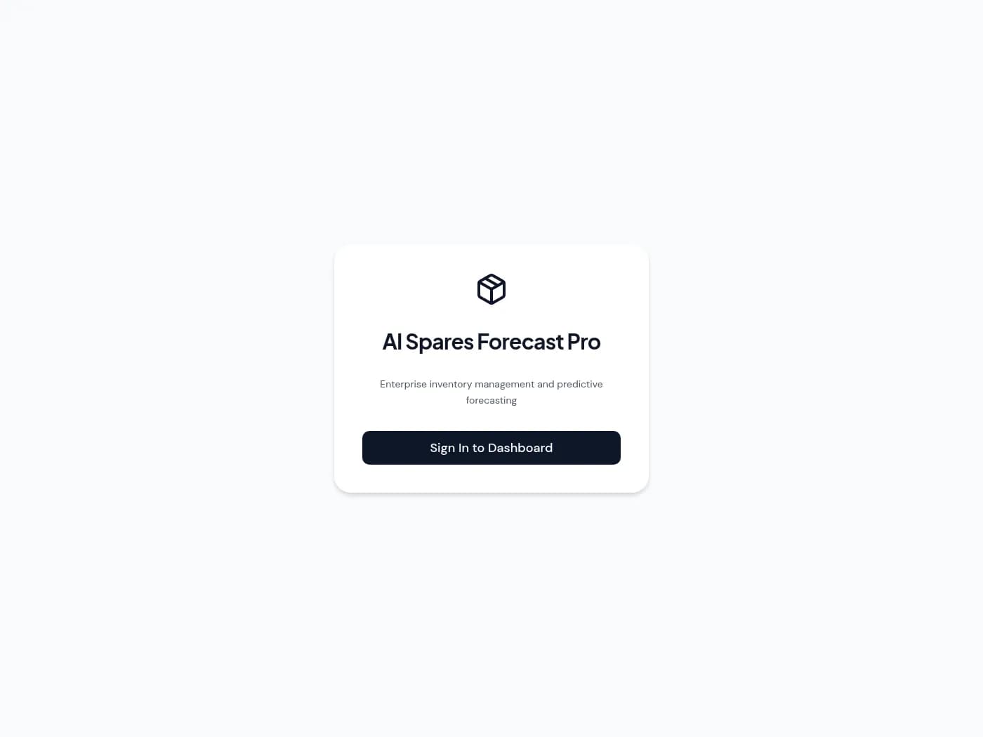 AI Spares Forecast Pro