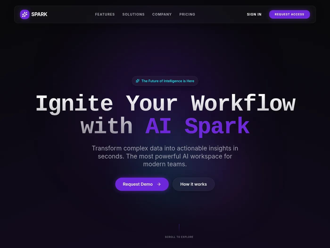 AI Spark Landing