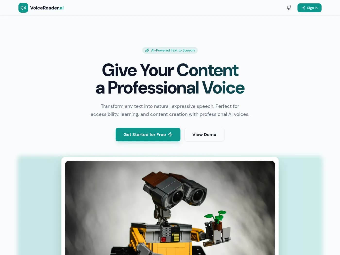 AI Speech Web Reader