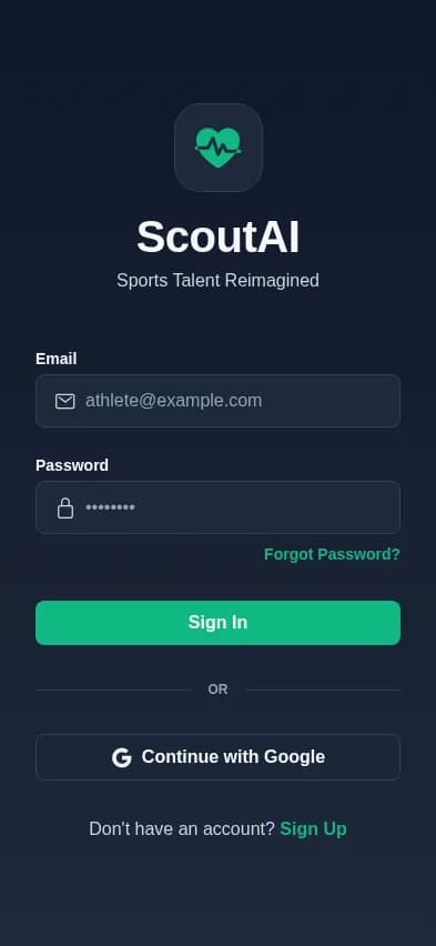 ScoutAI Sports Talent App