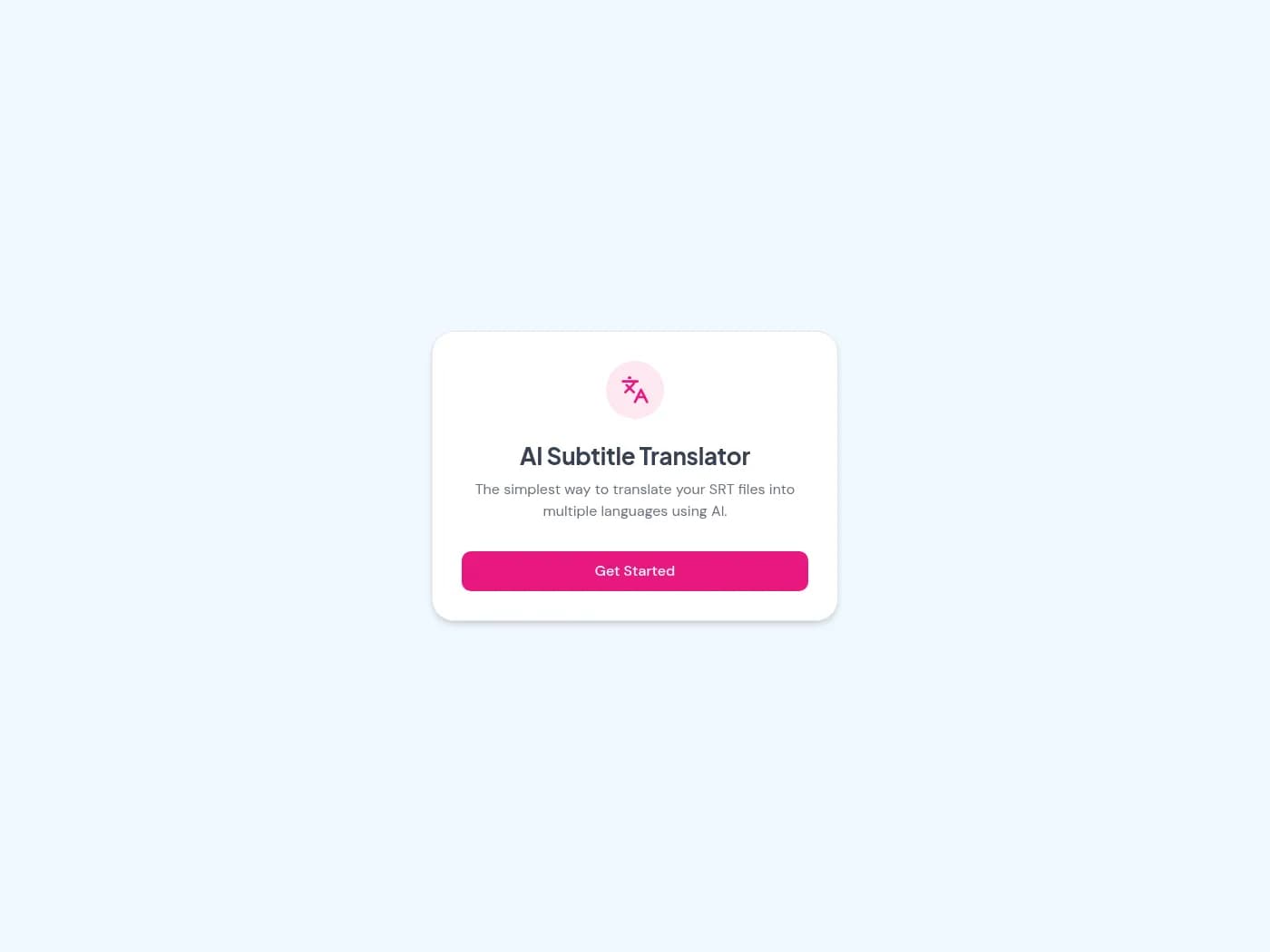 AI Subtitle Translator