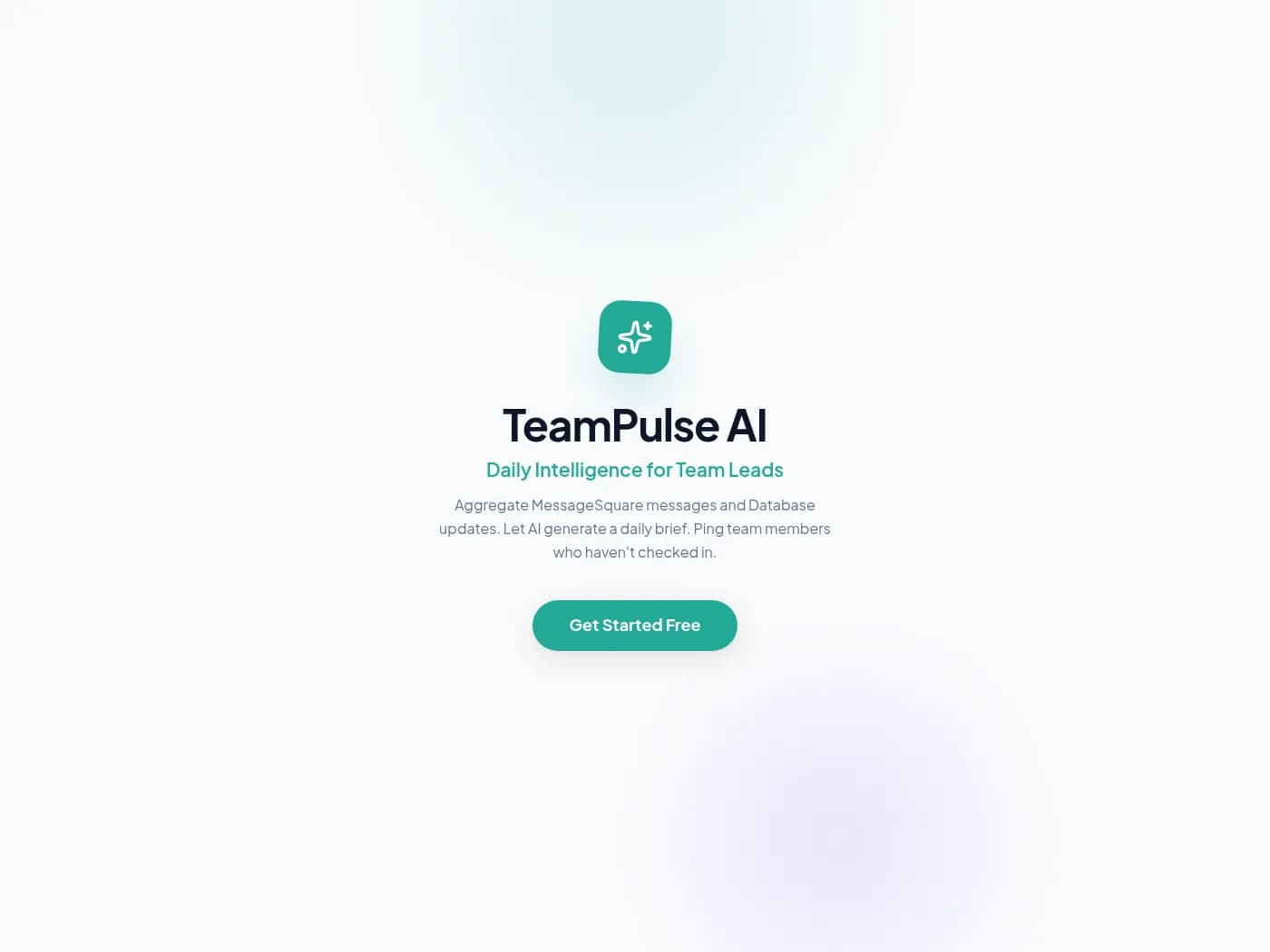 TeamPulse AI Dashboard