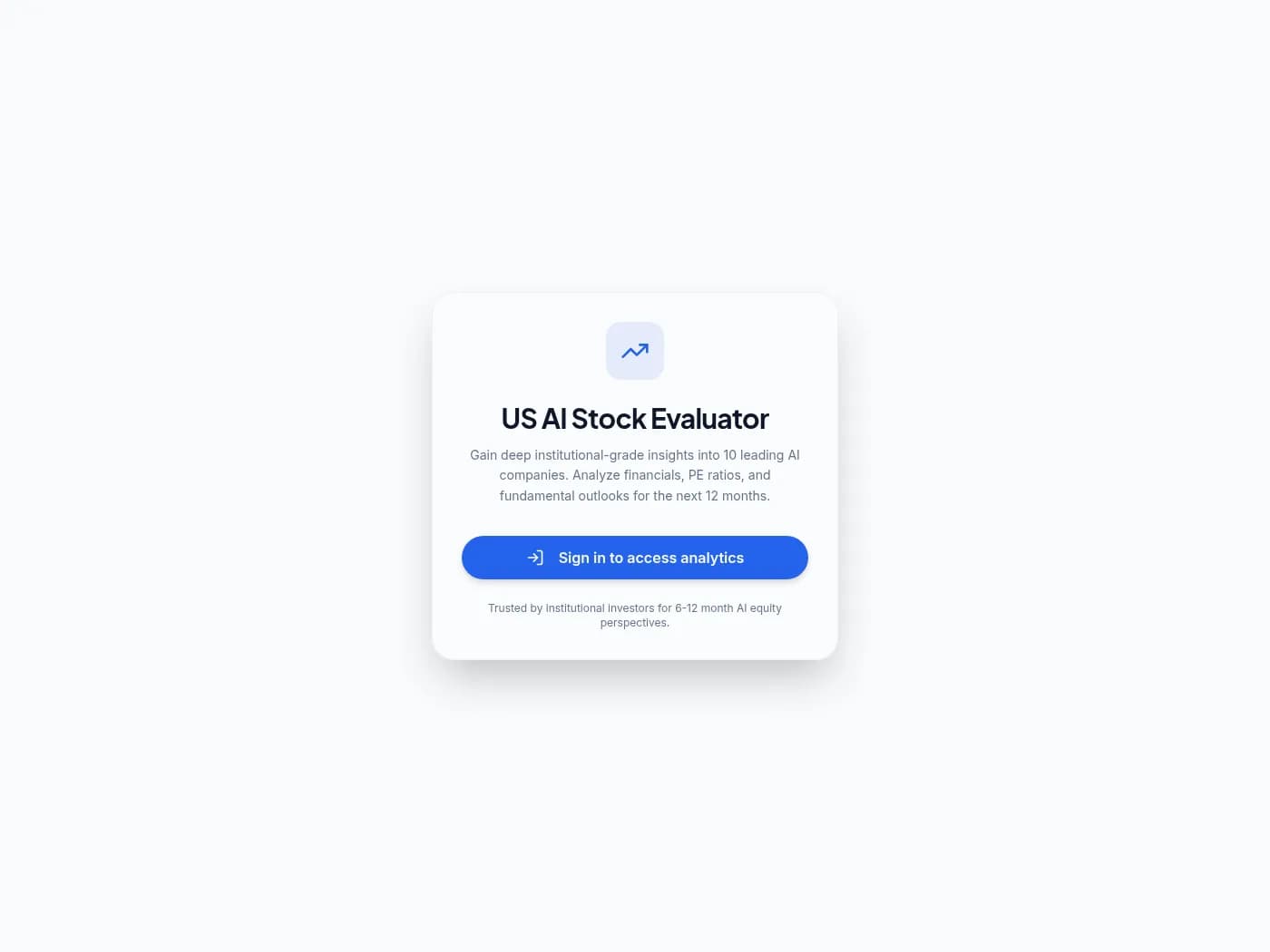US AI Stock Evaluator