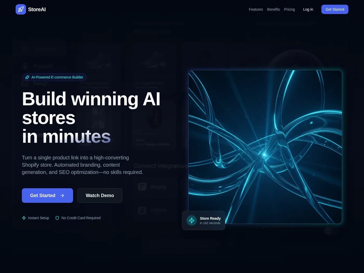 AI Shopify Store Landing