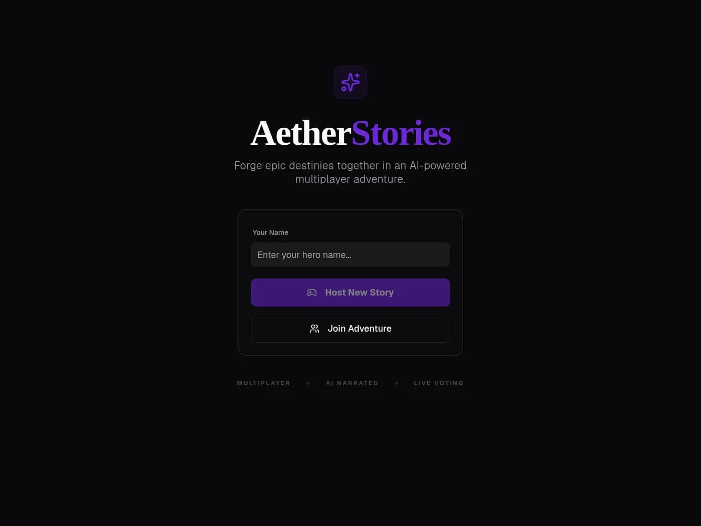 AI Story Multiplayer Game