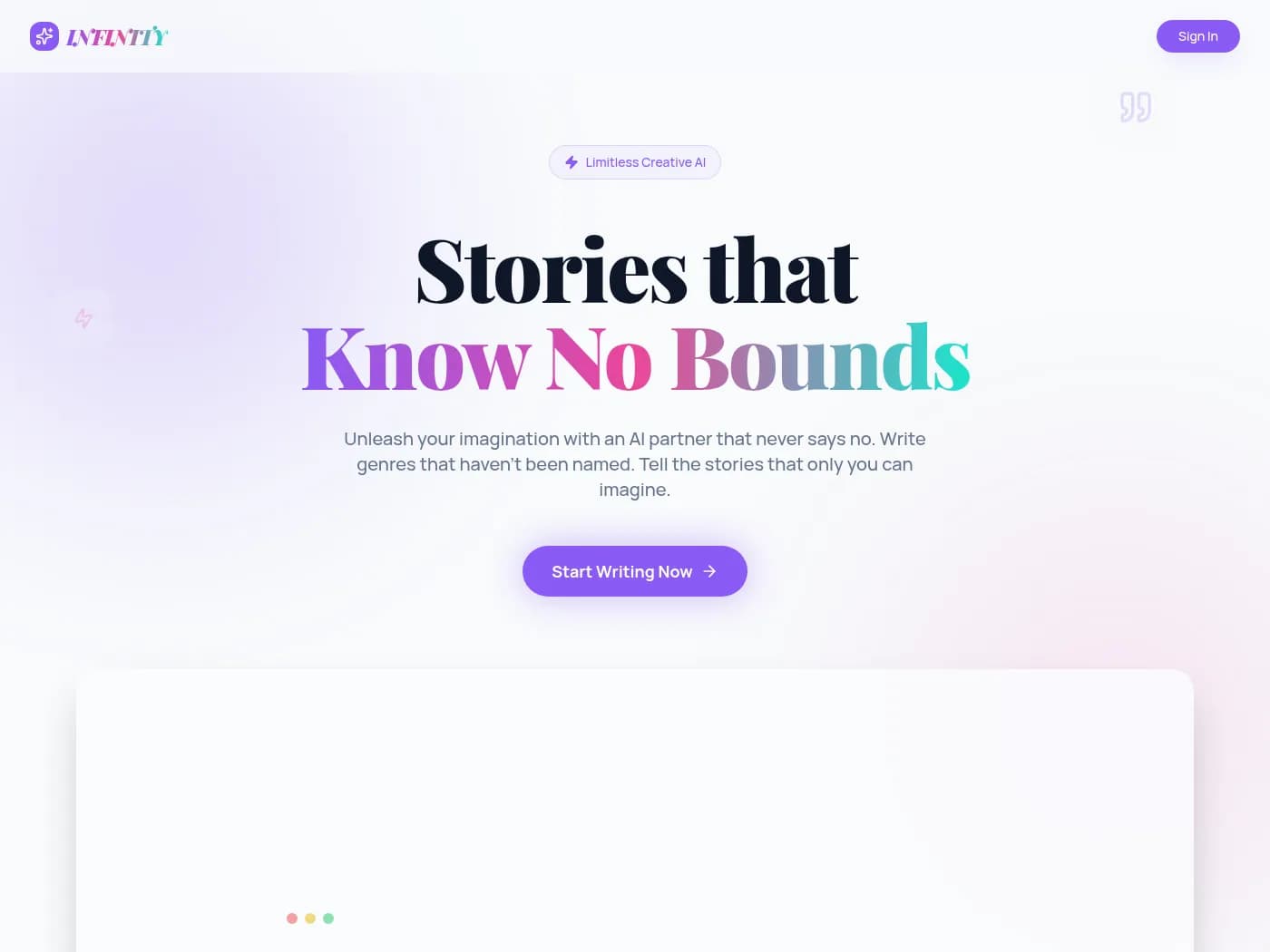 Infinity Storywriter