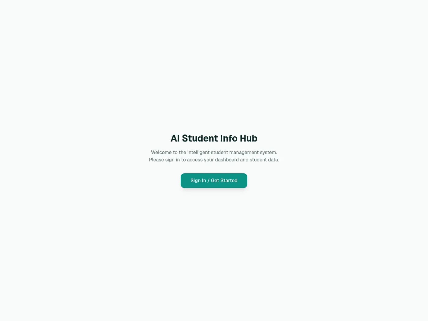 AI Student Info Hub