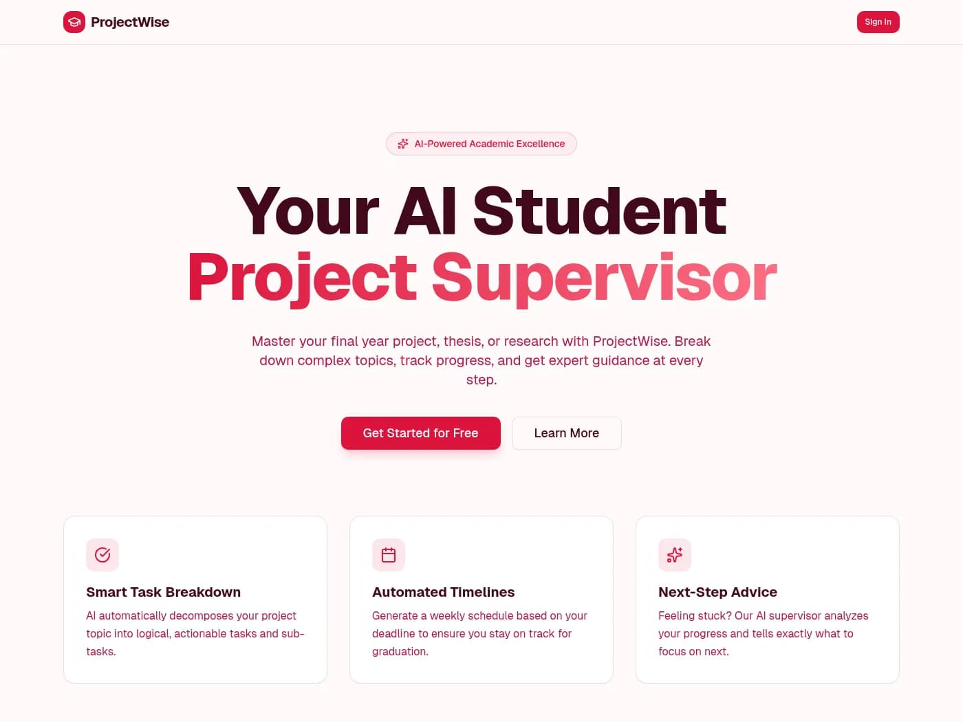 ProjectWise: AI Student Supervisor
