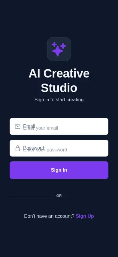 AI Creative Studio App