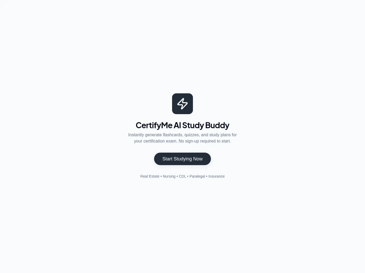 CertifyMe AI Study Buddy