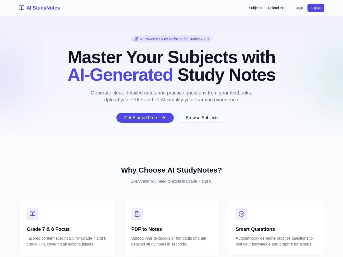 AI Study Notes Generator