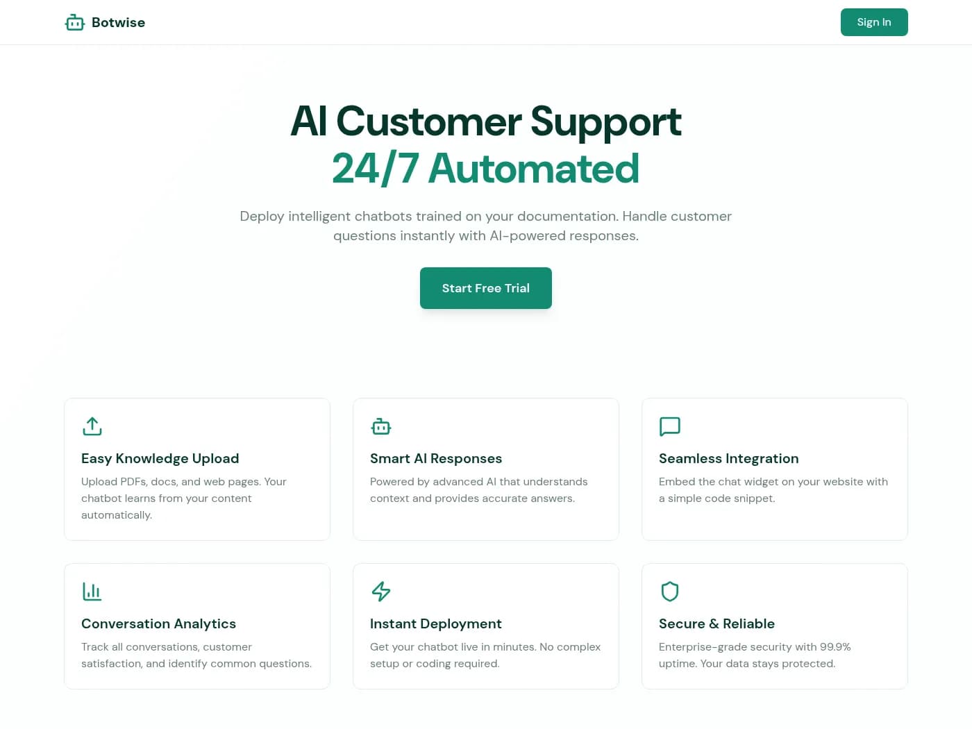 Botwise Support Platform